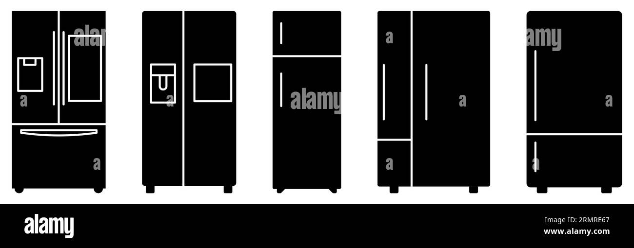 Fridge flat icons. Design can use for web and mobile app. Vector ...