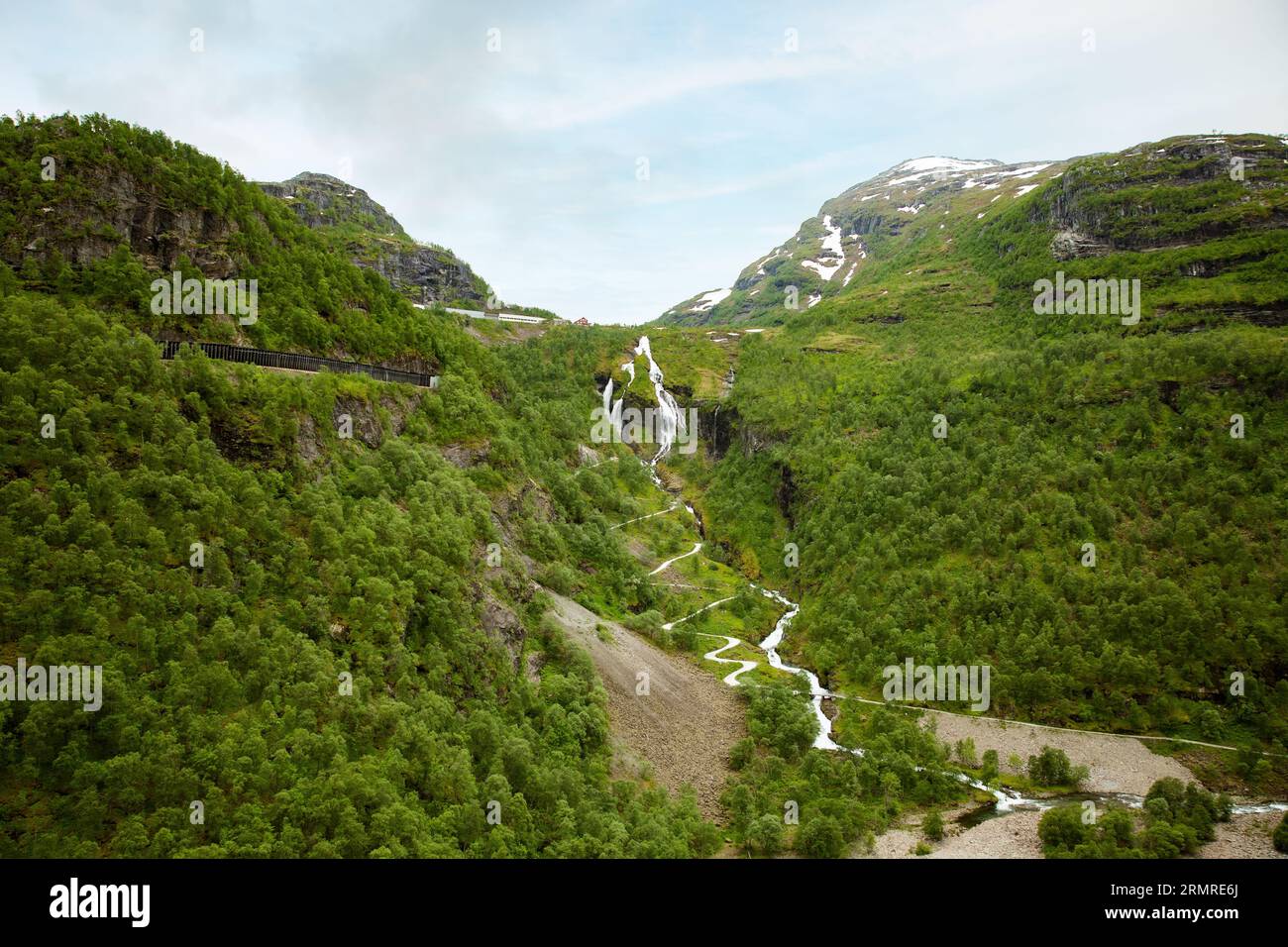 The beauty of Norwegian nature. West Norway natural landscape along the ...