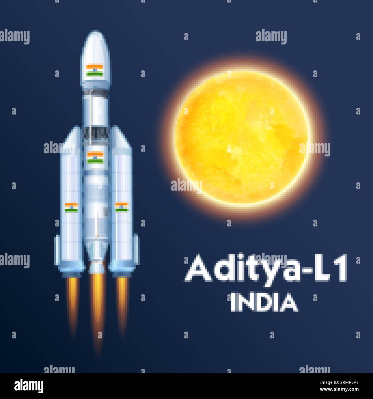 illustration of Aditya The Solar Mission that will be launched by India ...