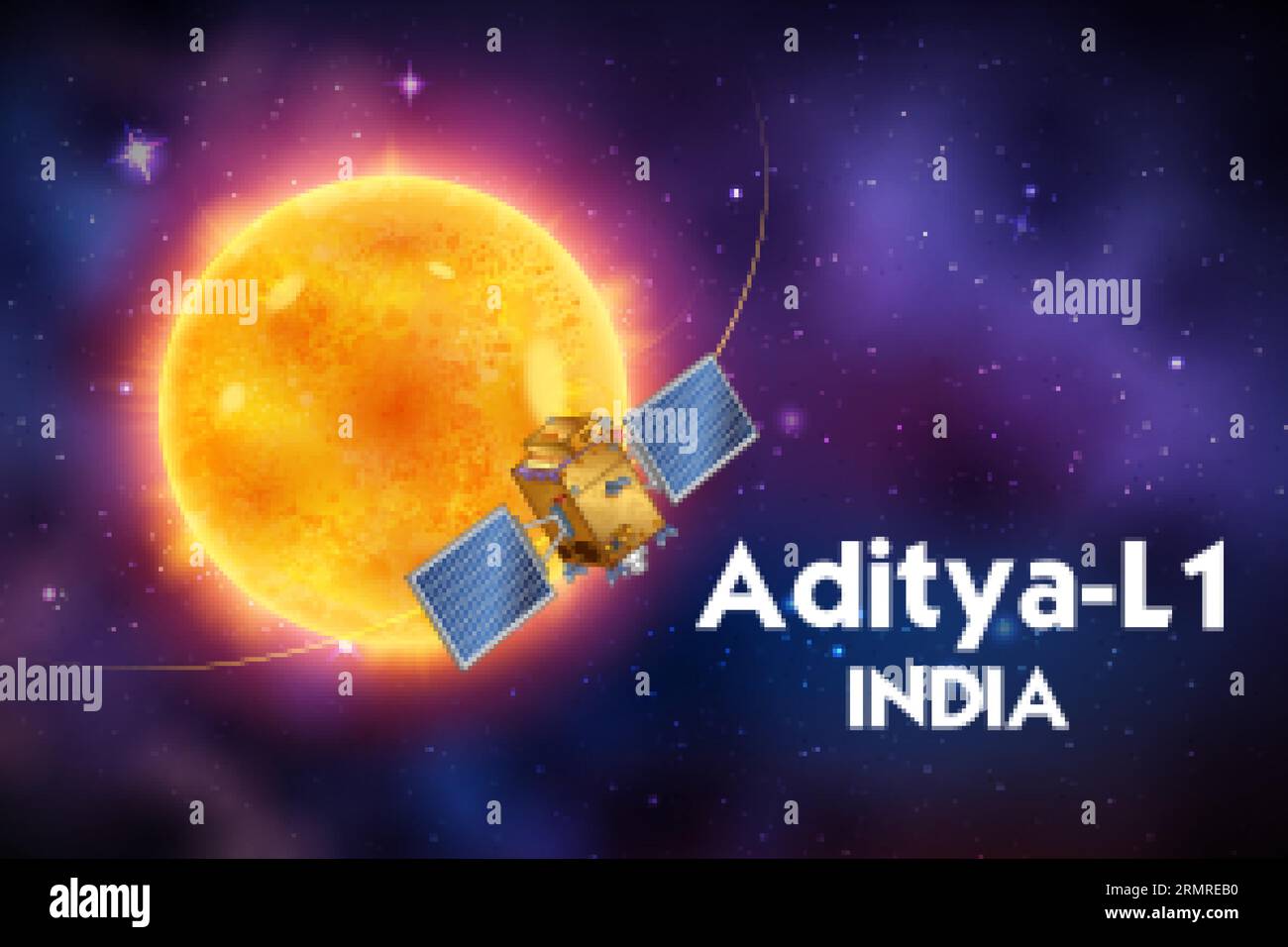illustration of Aditya The Solar Mission that will be launched by India ...