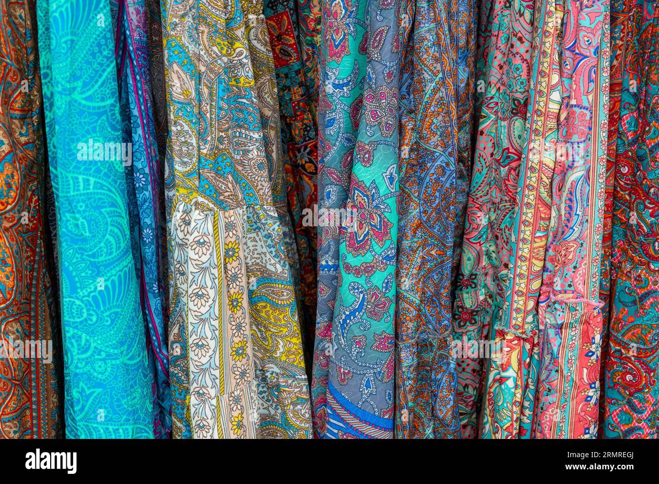 colorful fabric clothes texture background Stock Photo - Alamy