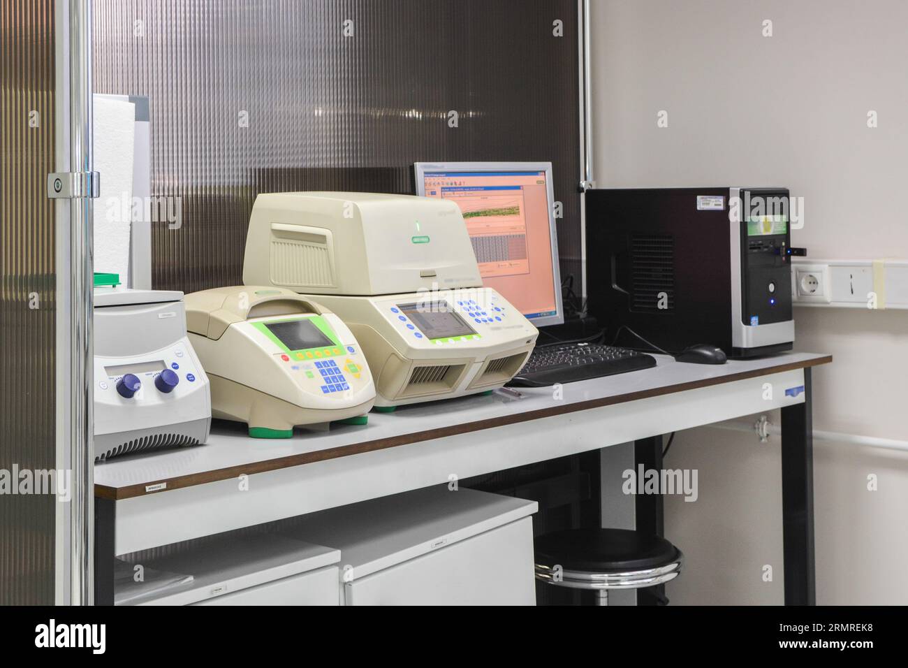 Modern biological laboratory. Interior of the laboratory for biological ...
