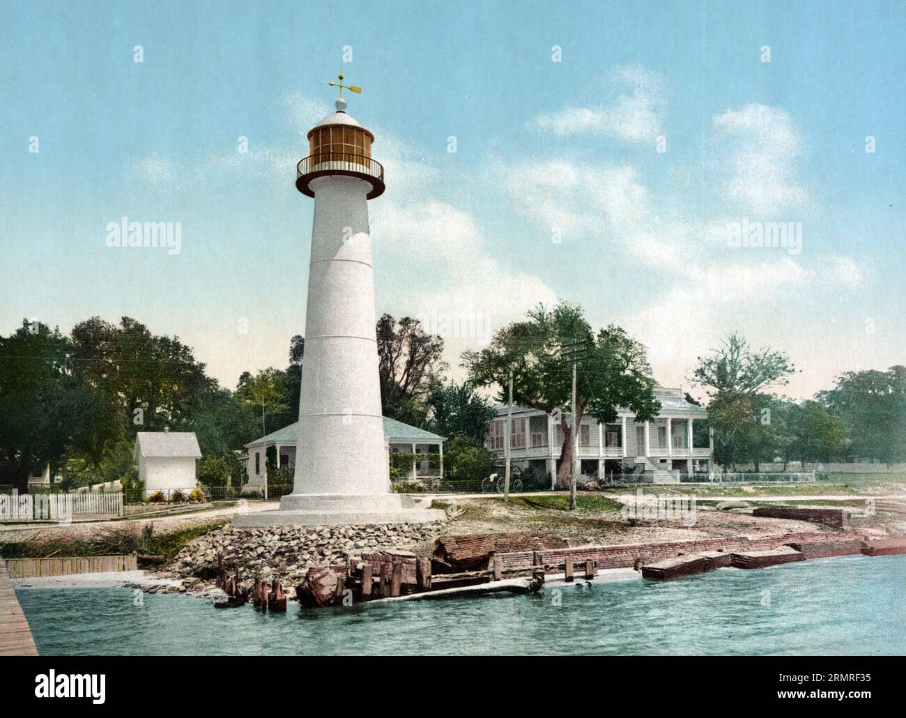 The Biloxi light Leuchtturm, Biloxi, Harrison County im Süden des US ...