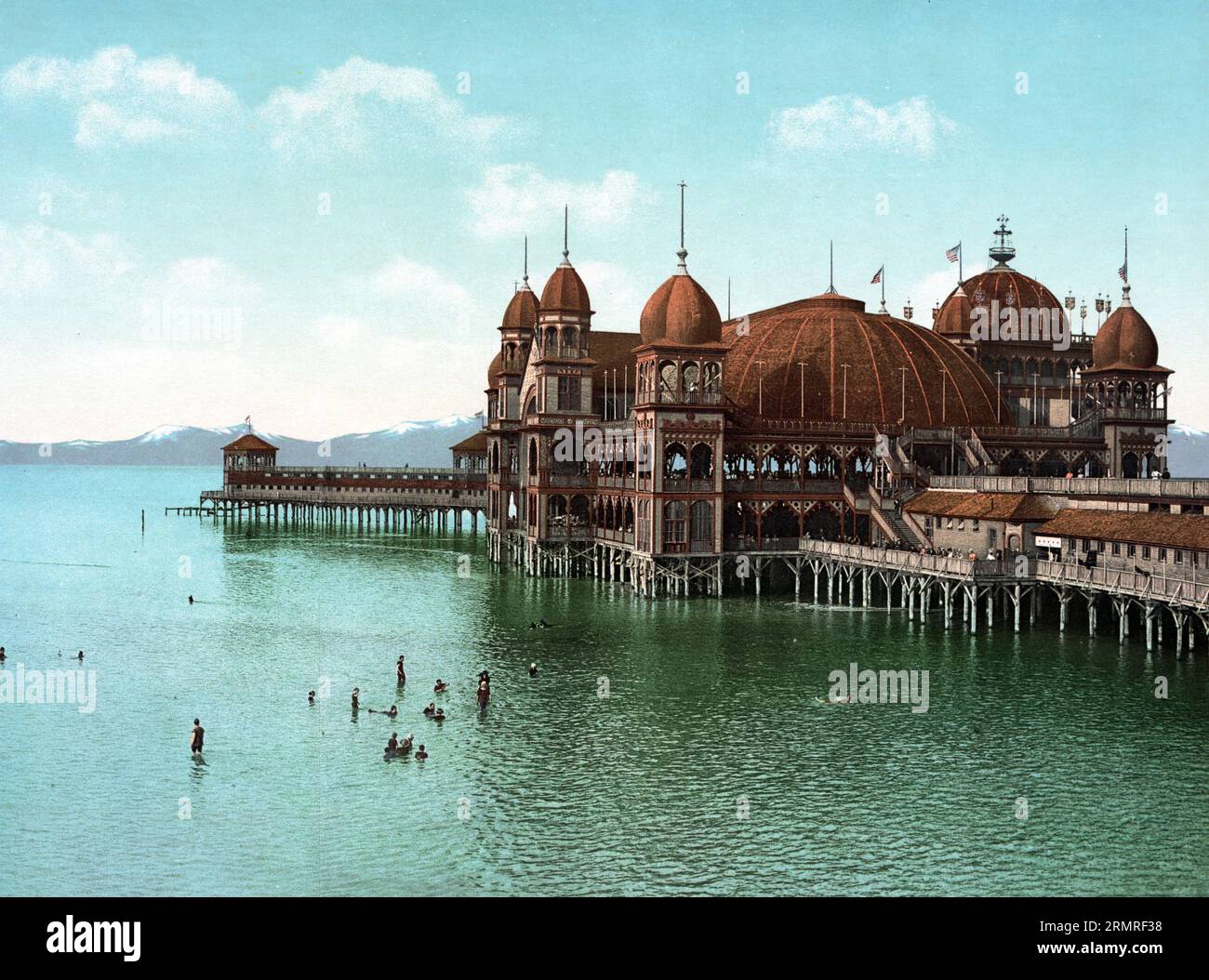 Saltair Pavilion, Great Salt Lake, Utah, USA, Historisch, digital ...