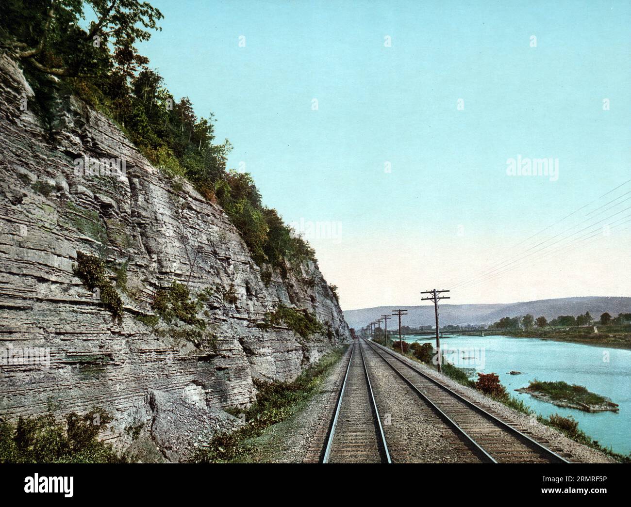 Eisenbahnlinie, Palisades at Corning, Stadt des Steuben County im US ...