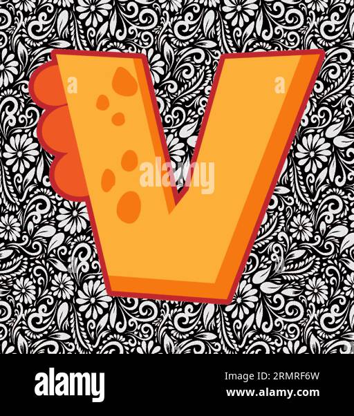 Alphabet Letter V, Alphabet Letter Design, Alphabet Letter illustration ...
