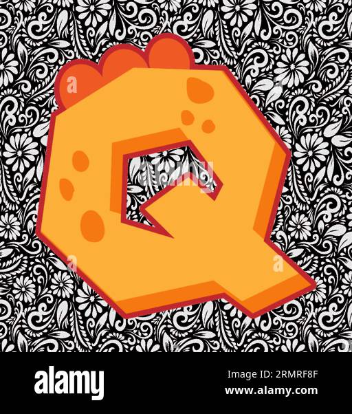 Alphabet Letter Q, Alphabet Letter Design, Alphabet Letter illustration ...