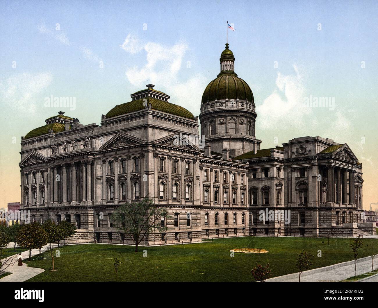 State House, Indianapolis, USA, Historisch, digital verbesserte ...