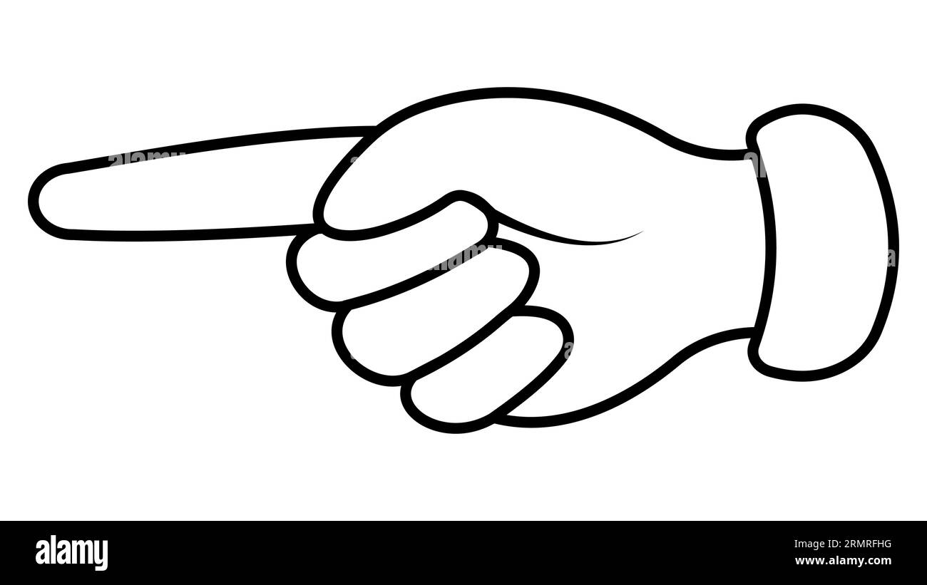 Hand cartoon index finger shows direction, index finger cursor icon ... Hand cartoon index finger shows direction, index finger cursor icon ...