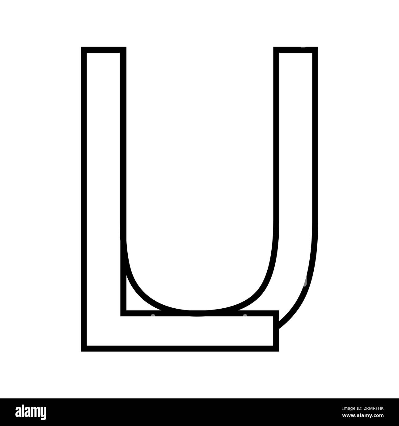 Logo sign lu ul, icon double letters logotype u l Stock Vector Image ...