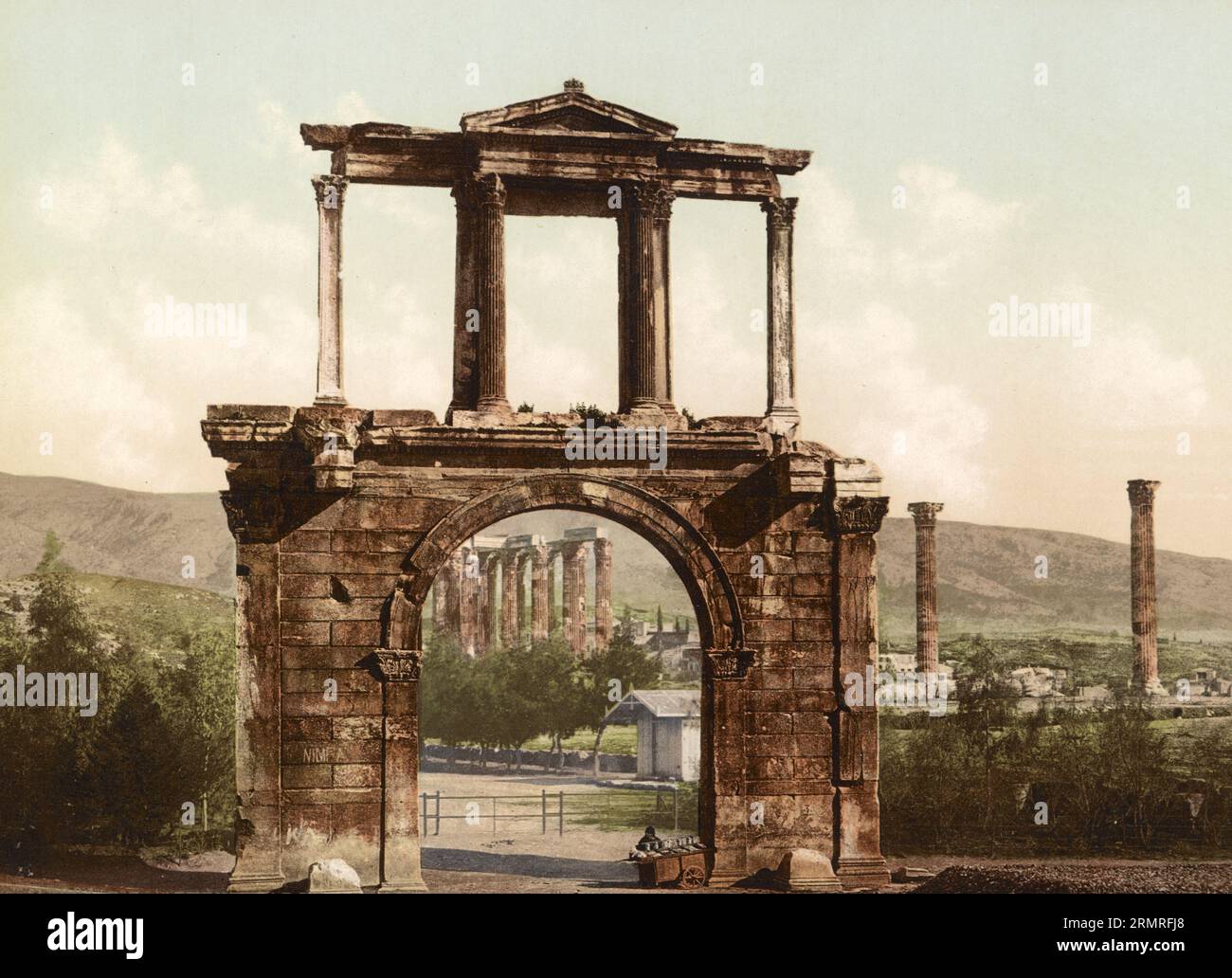 Arc d' Adrien and Tempel des Jupiter Olympien, Athen, Griechenland ...