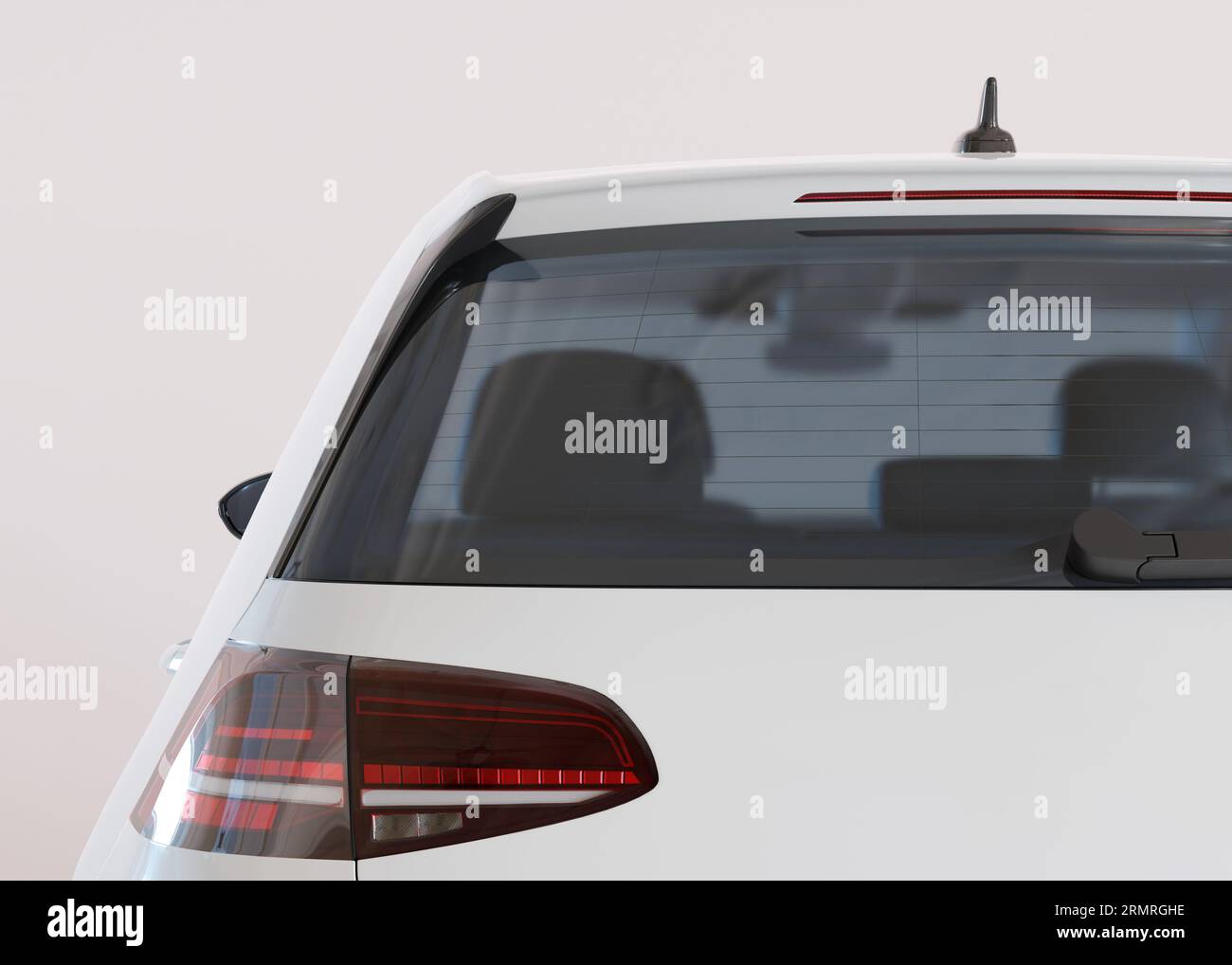 Car back view mock up. Template for your sticker, advertising, logo ...