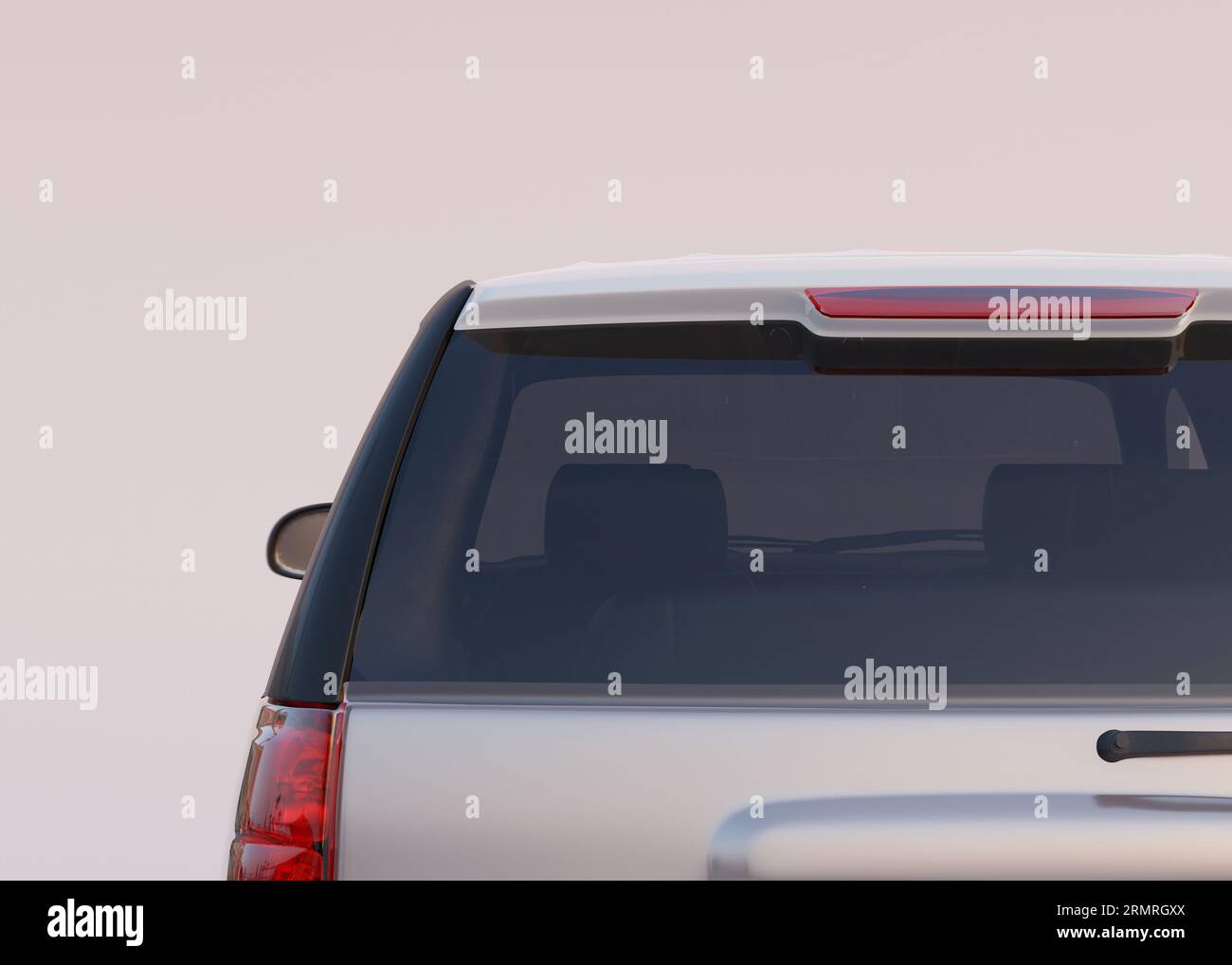 Car back view mock up. Template for your sticker, advertising, logo ...