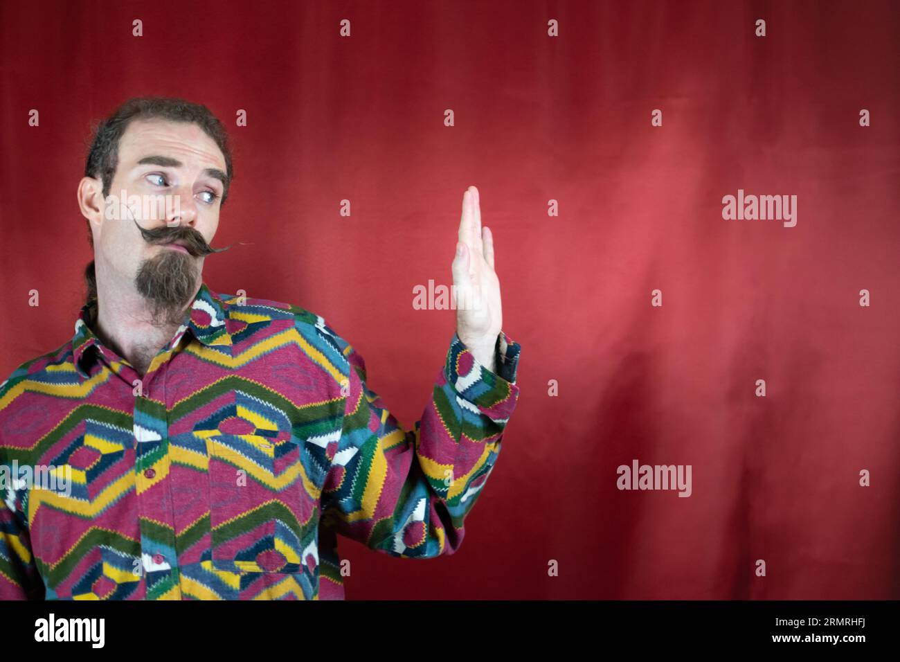 Angry male palm hand hi-res stock photography and images - Alamy