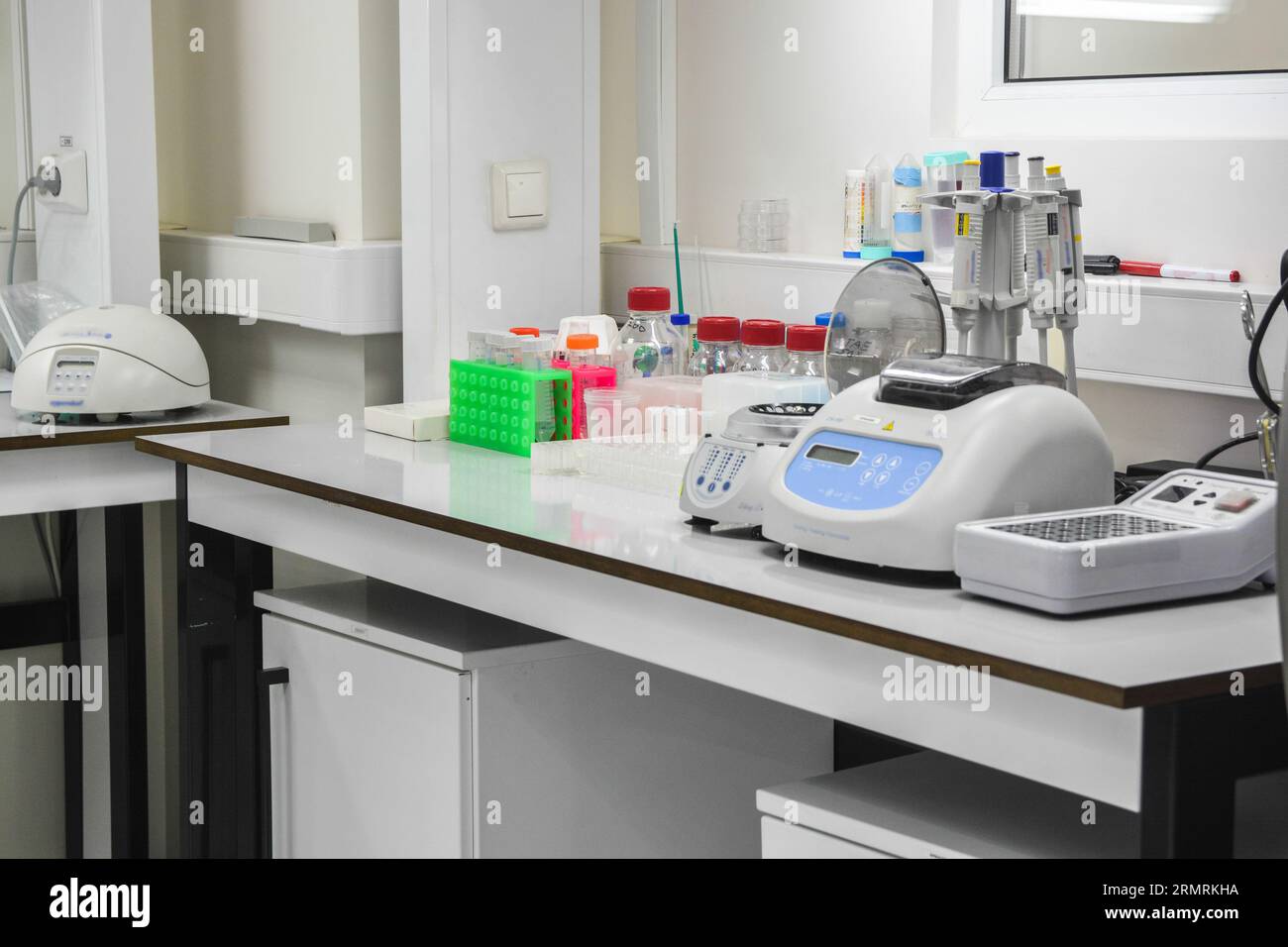 Modern biological laboratory. Interior of the laboratory for biological ...