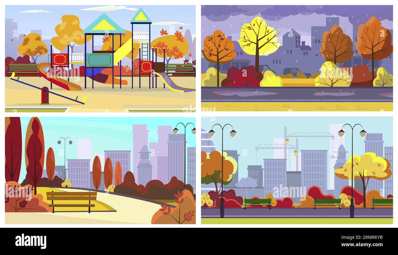 Autumn view in city Cut Out Stock Images & Pictures - Alamy