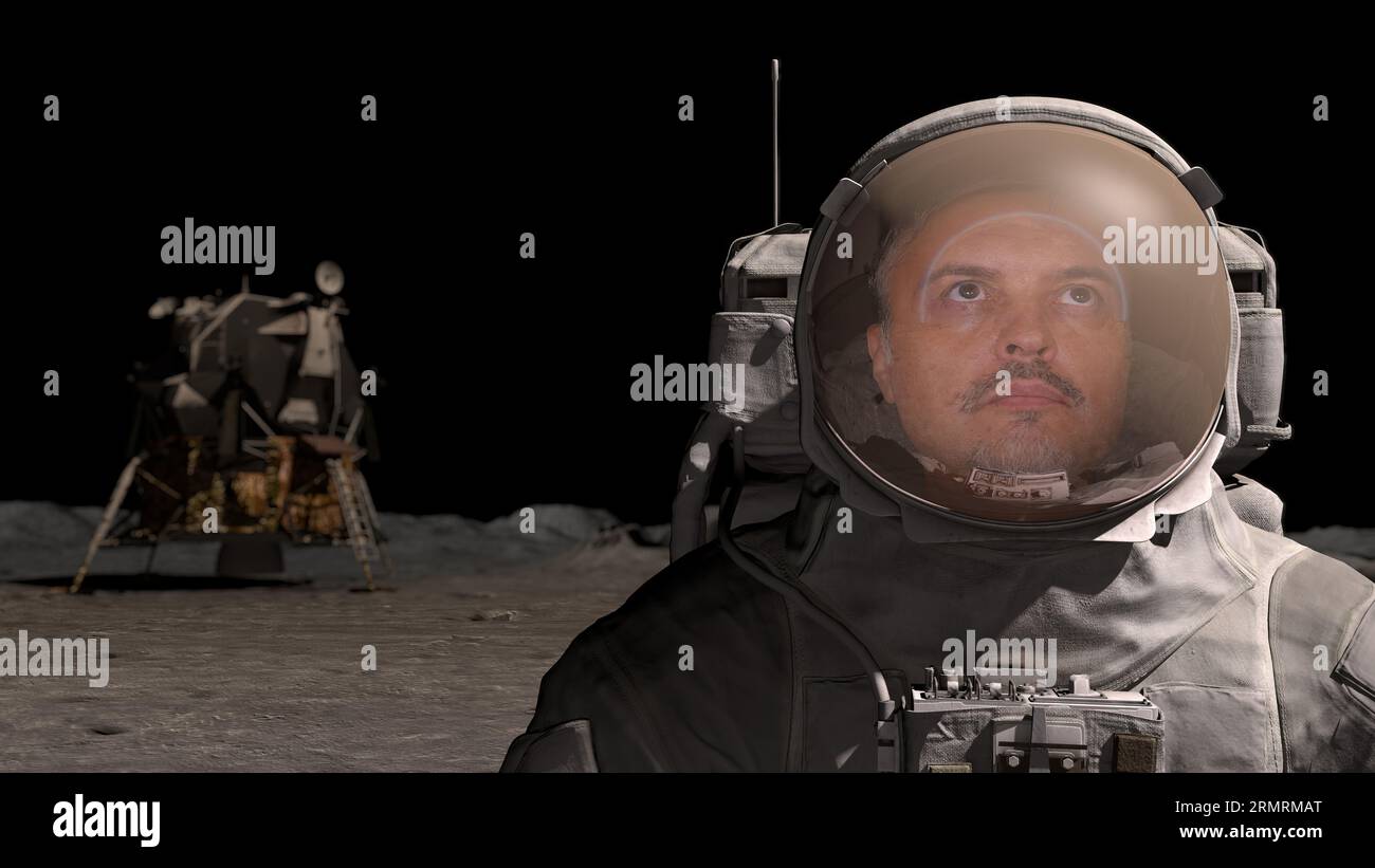 Helmet astronaut planet earth reflection hi-res stock photography and ...