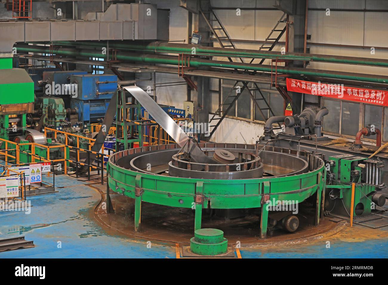 Cold rolling line in an iron and steel company, China Stock Photo - Alamy