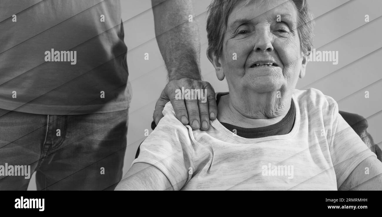 Hand on shoulder Black and White Stock Photos & Images - Alamy