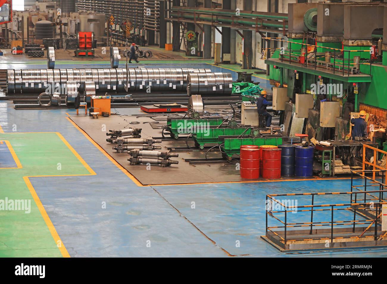 Cold rolling line in an iron and steel company, China Stock Photo - Alamy