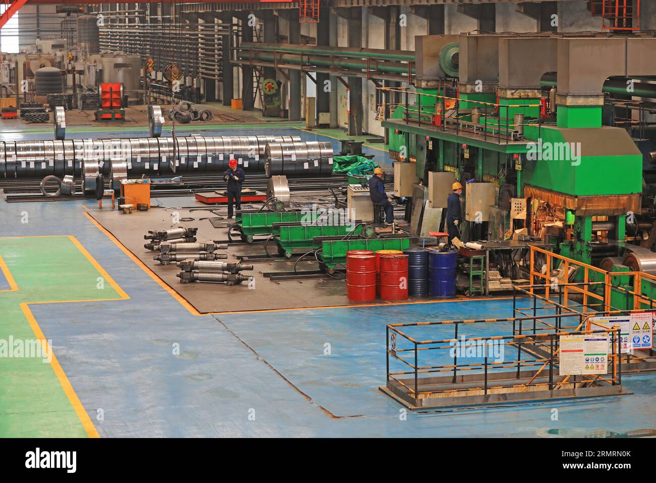 Cold rolling line in an iron and steel company, China Stock Photo - Alamy