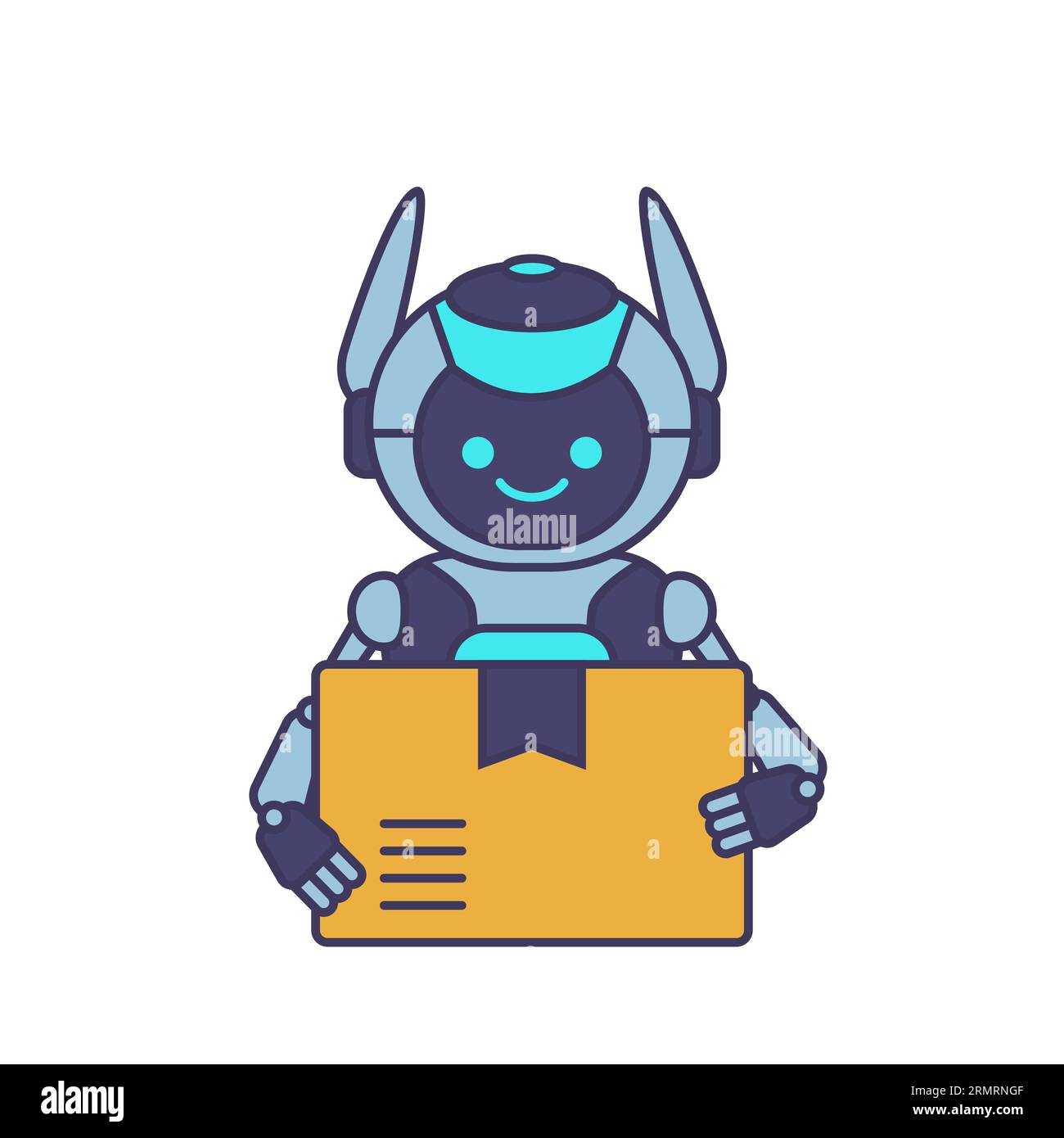 Delivering the goods cartoon Cut Out Stock Images & Pictures - Alamy