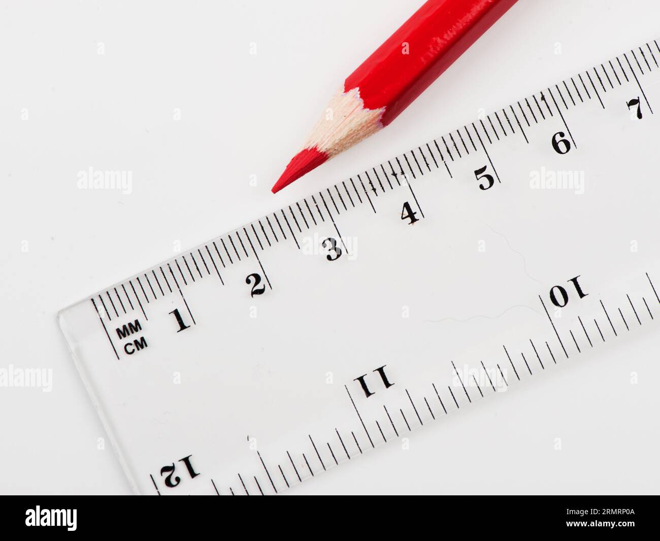school background with transparent ruler and red pencil Stock Photo - Alamy