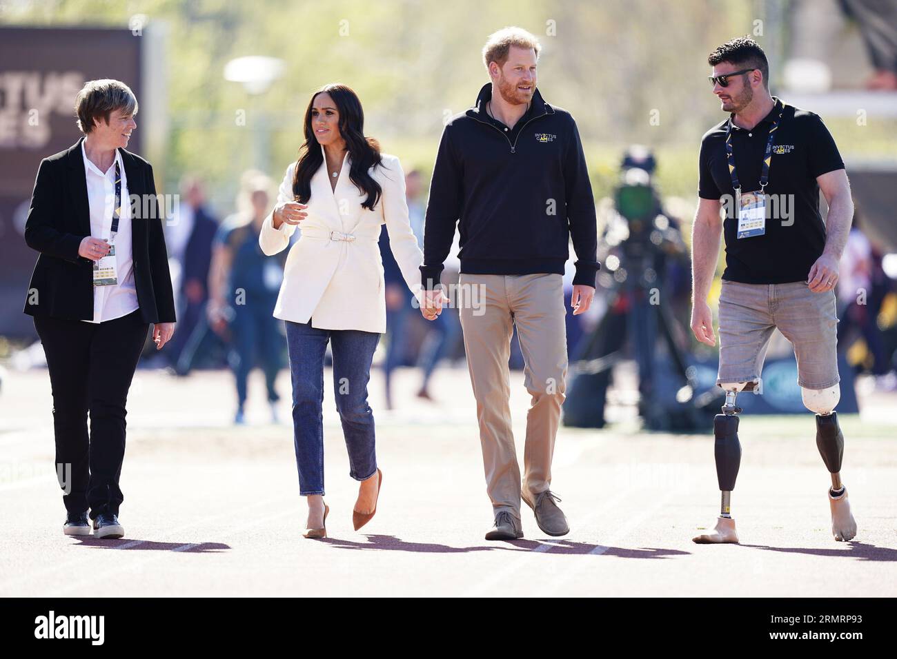 File photo dated 17/04/22 of the Duke and Duchess of Sussex, with ...