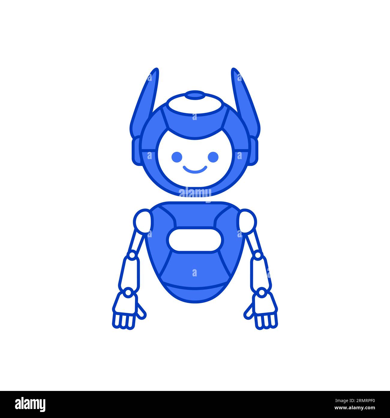 Robot character pose vector illustration design. Cute Cartoon Robot ...