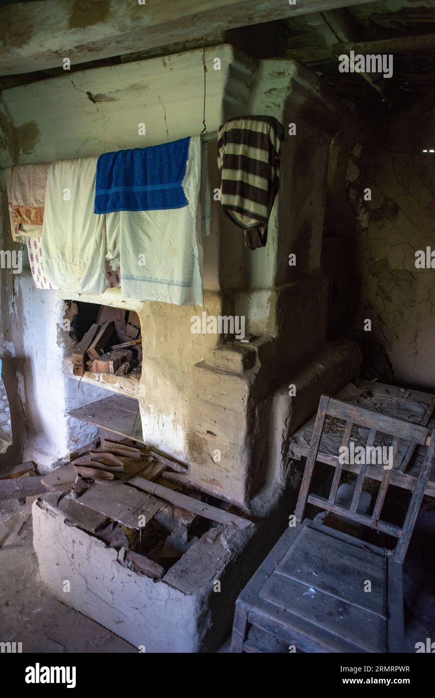 Traditional stoves in Ukrainian huts - a small for light cooking, and a ...