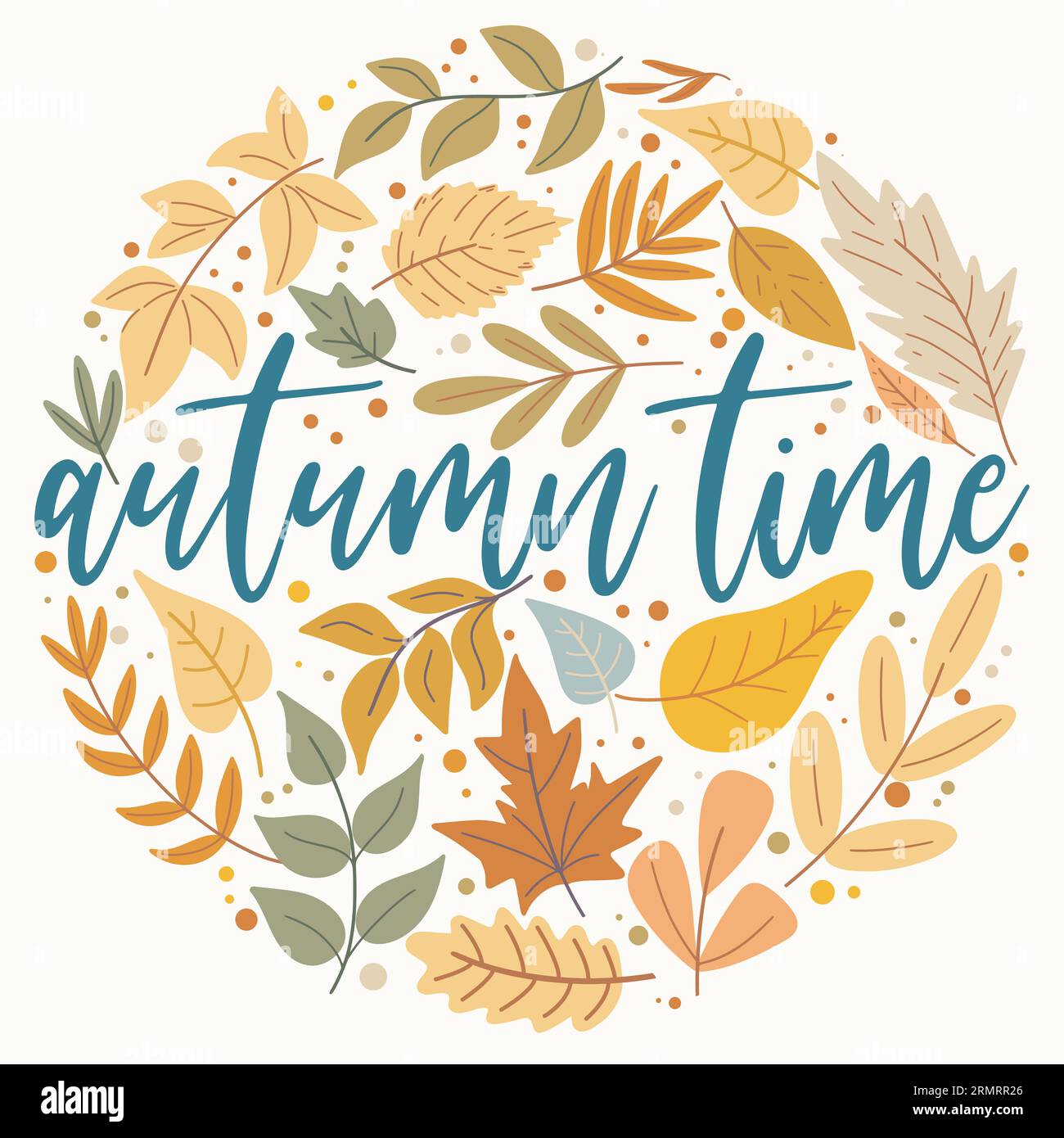 Autumn time card vector illustration Stock Vector Image & Art - Alamy