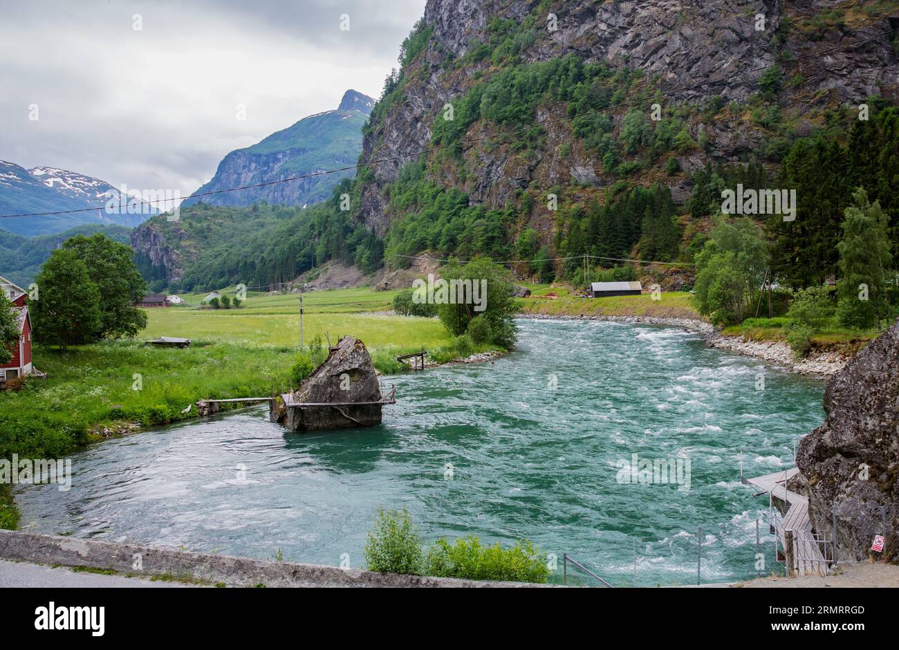 The beauty of Norwegian nature. West Norway natural landscape along the ...