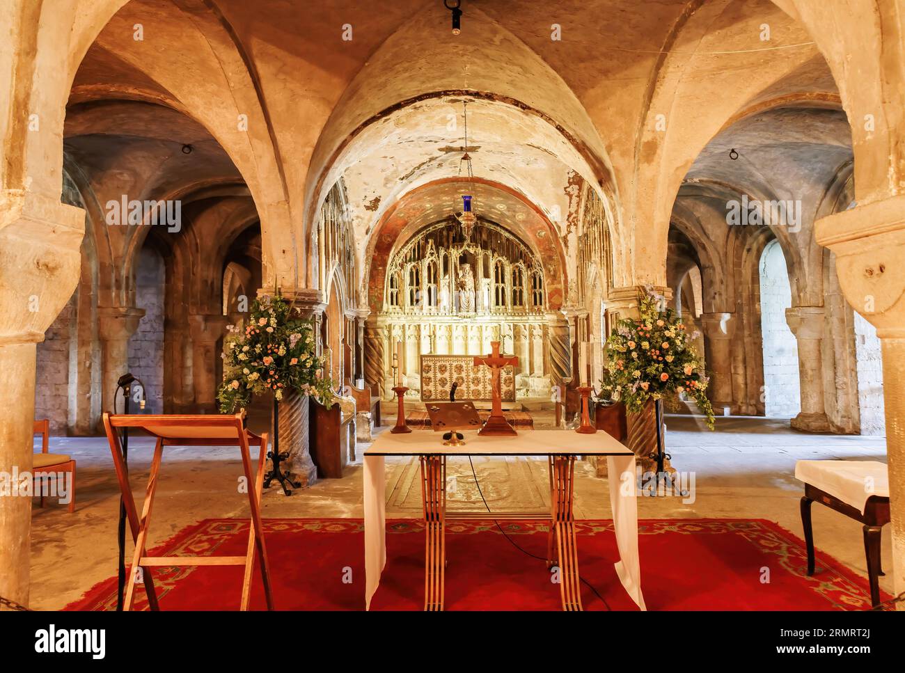 Canterbury,UK-May 20, 2023: Altar of the crypt of Canterbury Cathedral ...