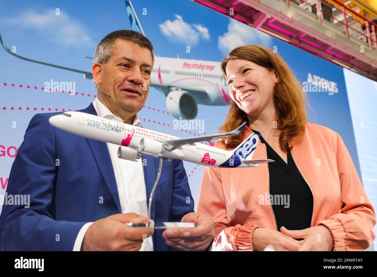 Hamburg, Germany. 30th Aug, 2023. André Walter, head of Airbus' civil aircraft production in ...