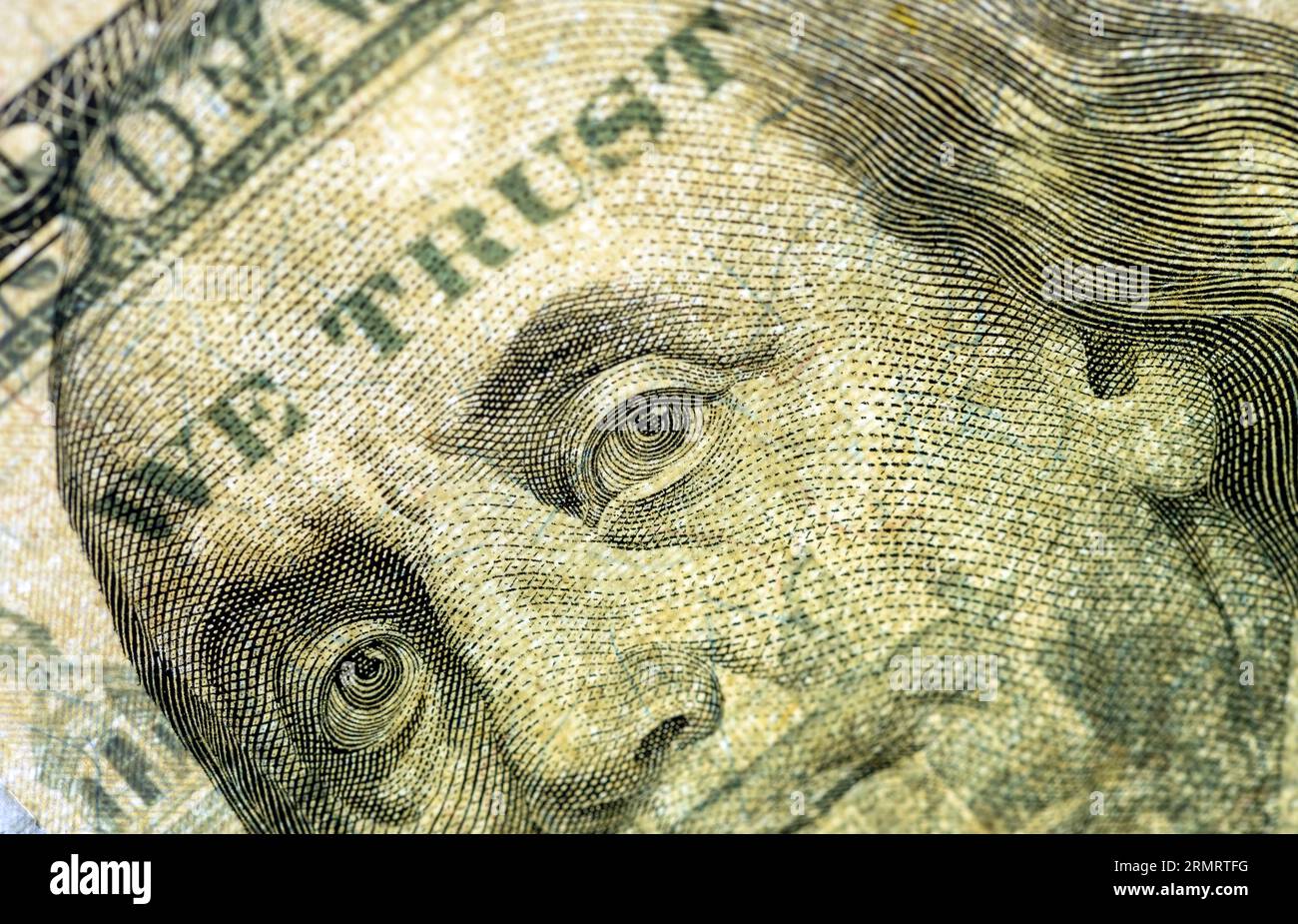 One hundred American dollars close-up, details of a genuine American ...