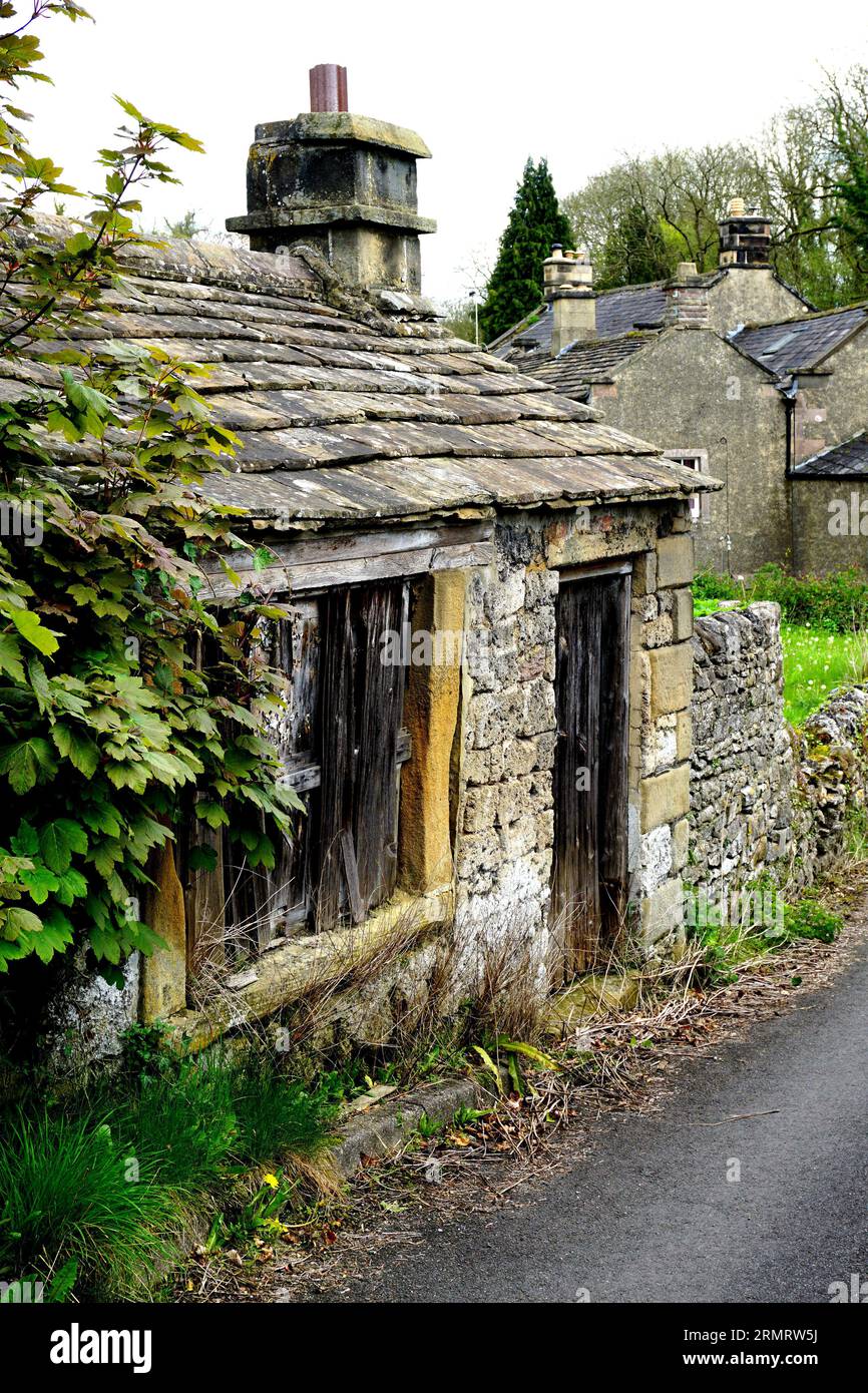 Stone buildings in the village of Alport in Youlgreave in the ...