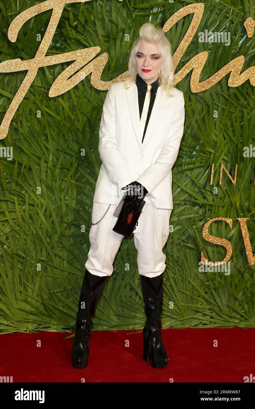 Pam Hogg attends The Fashion Awards 2017 at Royal Albert Hall in London ...