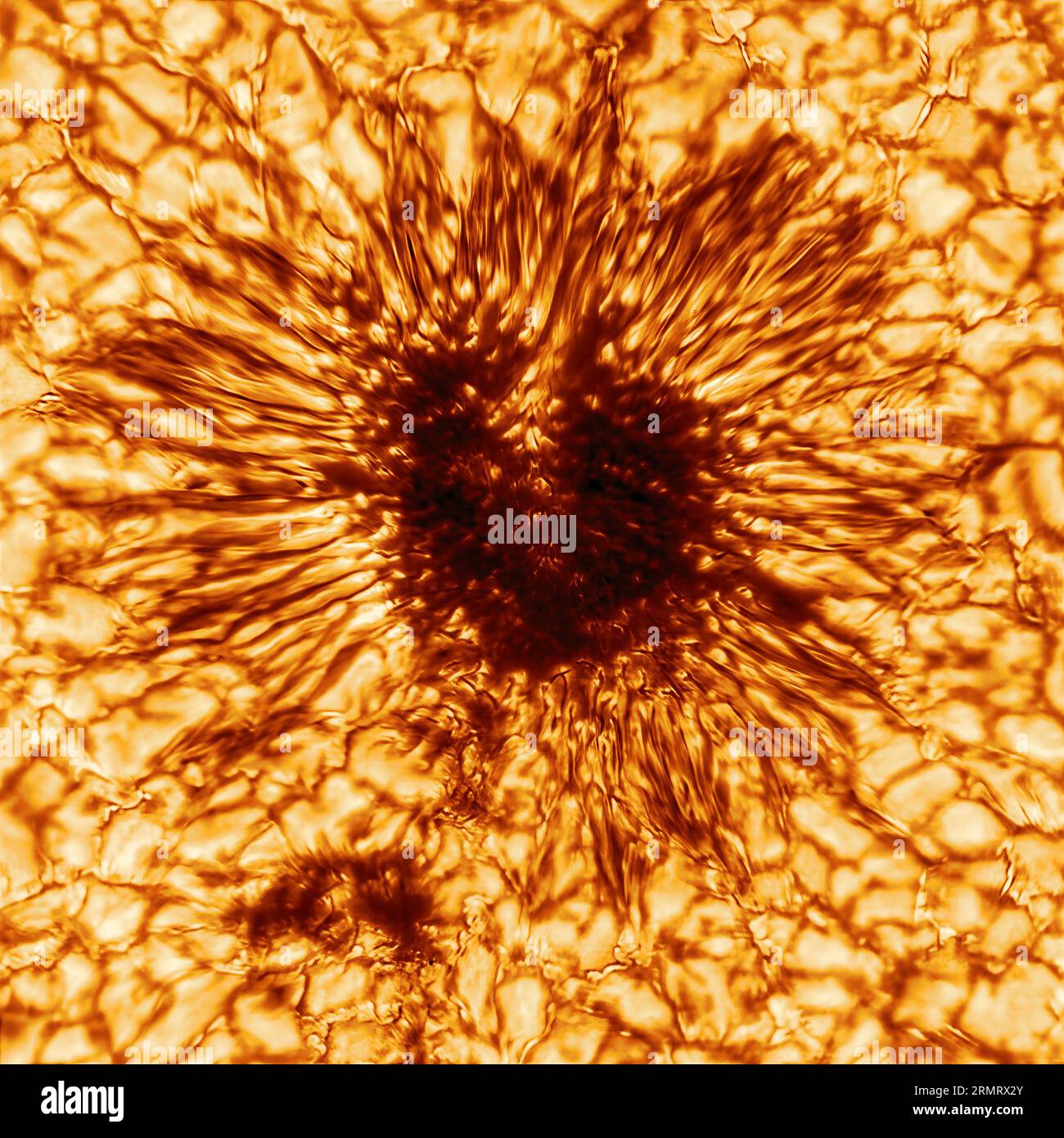 Abstract patterns of sun surface . Raw image provided by NSO/AURA/NSF ...