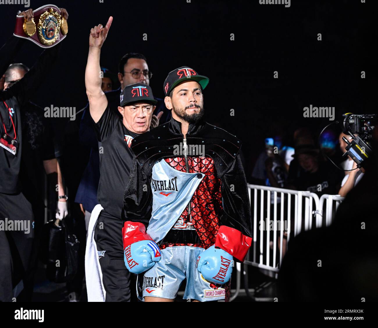 Tokyo, Japan. 25th July, 2023. Cuba's Robeisy Ramirez, right, enters ...