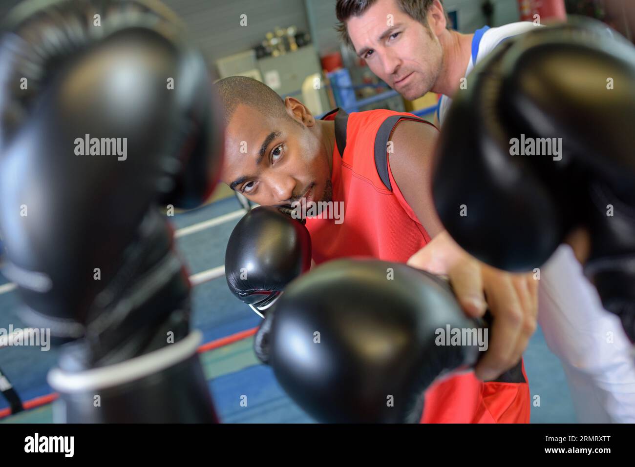 a boxer and his trainer Stock Photo - Alamy