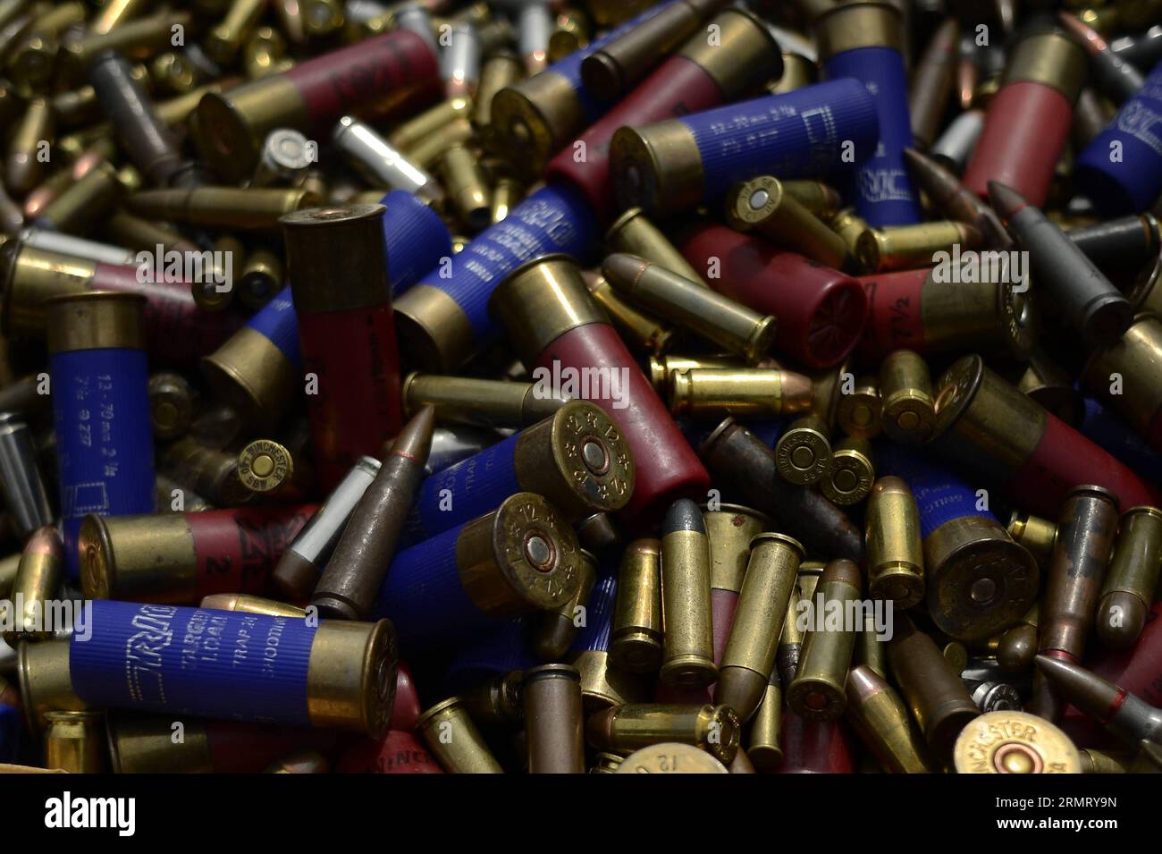 PANAMA CITY, Aug. 6, 2014 -- Unexploded ordnance are exhibited during ...