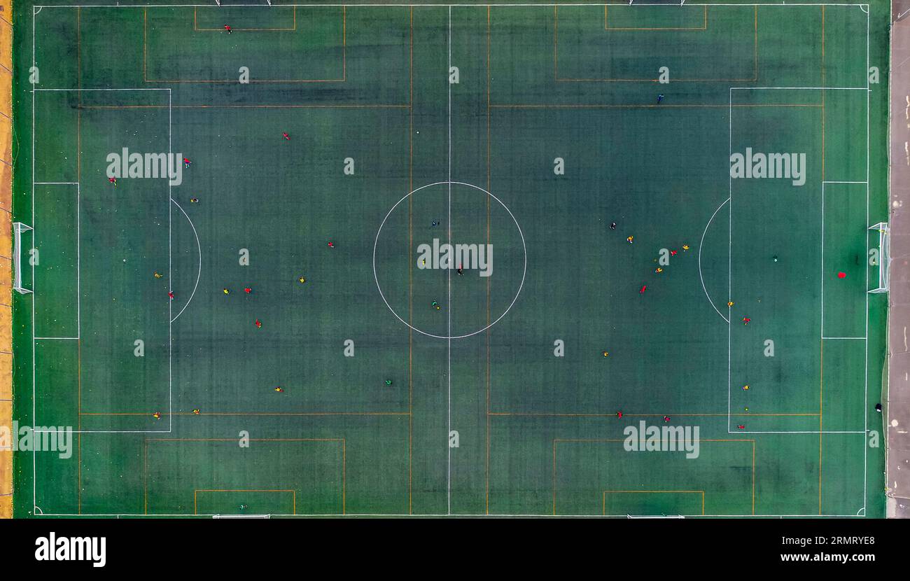 Top view of the football stadium field Stock Photo - Alamy