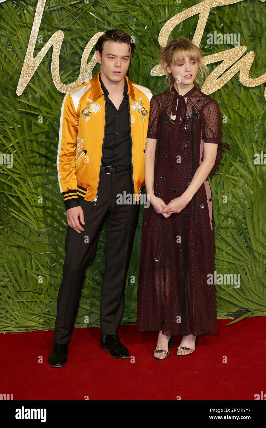 Charlie Heaton and Natalia Dyer attend The Fashion Awards 2017 at Royal ...