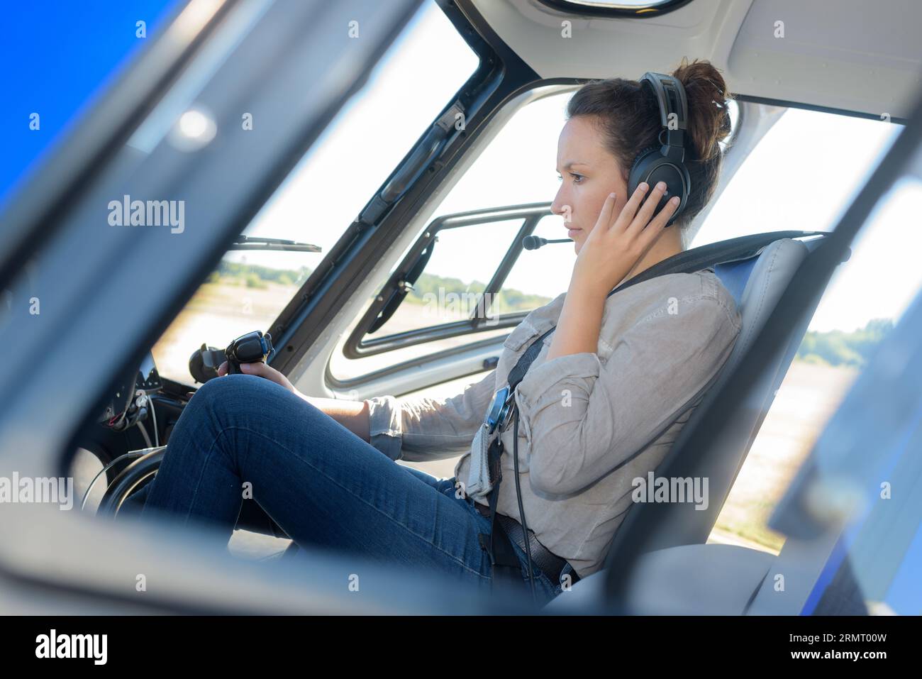 woman helicopter pilot Stock Photo - Alamy