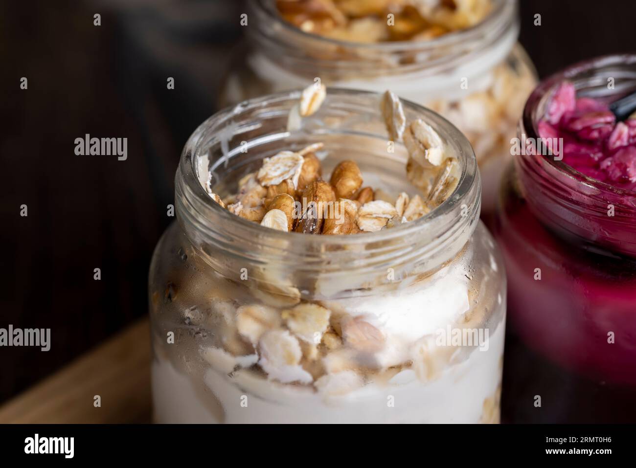 Spoiled yogurt with mold and sour taste, dangerous spoiled dairy ...