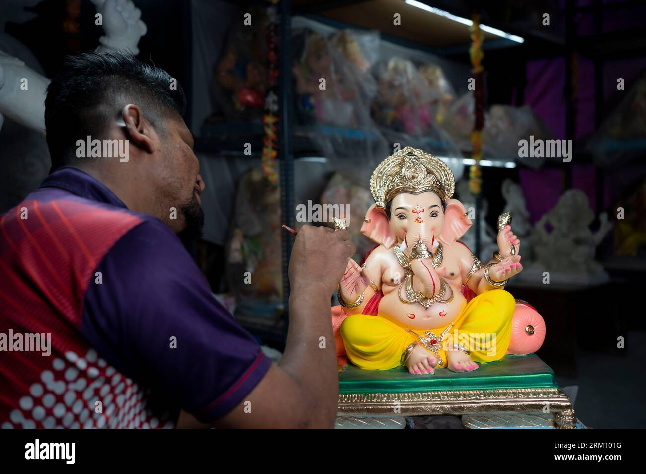 Preparation ganesh chaturthi festival hi-res stock photography and ...