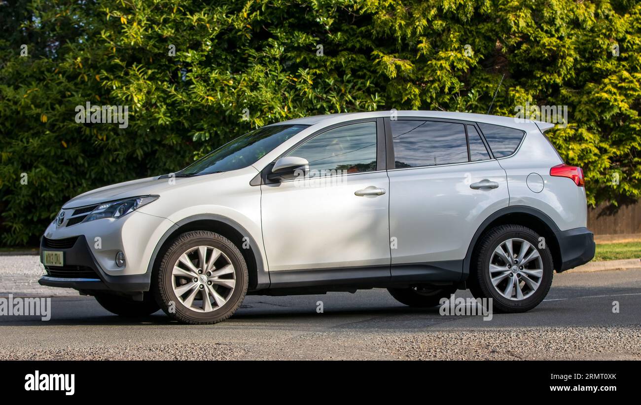 Whittlebury,Northants,UK -Aug 27th 2023: 2013 white Toyota Rav4 car ...
