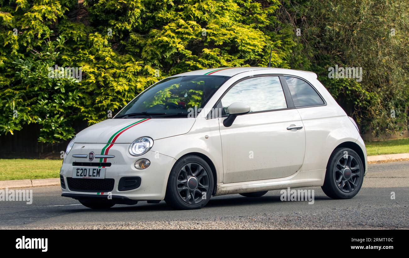 Whittlebury,Northants,UK -Aug 27th 2023: 2014 white Fiat 500 S car ...