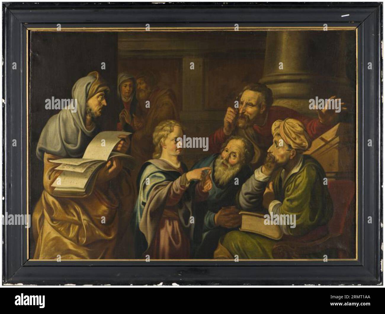 Jesus and the doctors in the temple 1639 by Lambert Jacobsz Stock Photo ...