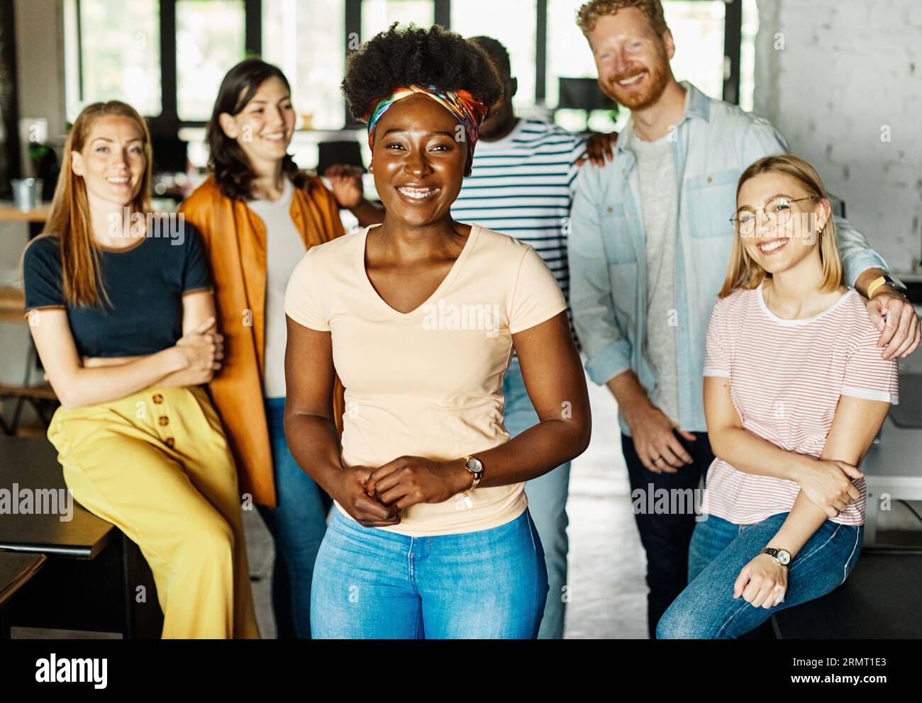 business meeting businesswoman woman young office team colleague group ...